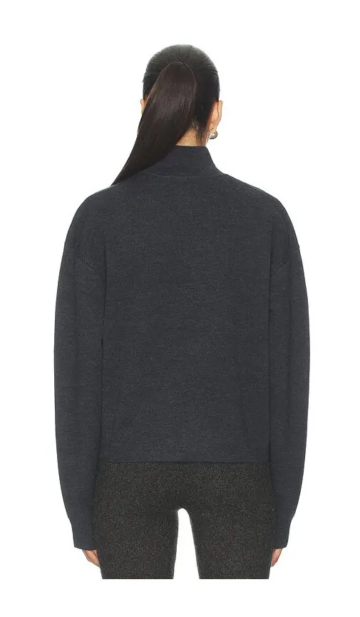 EAVES Brecken Double Faced Half Zip Sweater