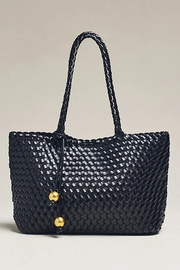 Anthropologie Calla Woven Tote Bag - Black