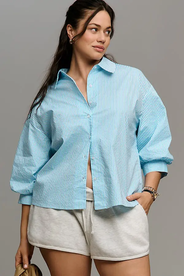 English Factory Striped Buttondown Shirt - Blue Stripe