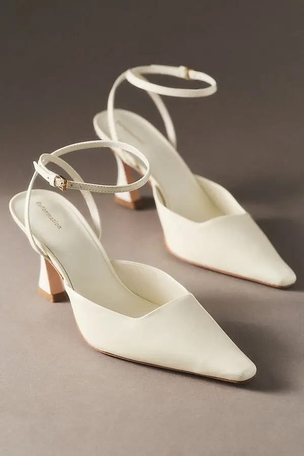 REFORMATION Natasha Pumps - White