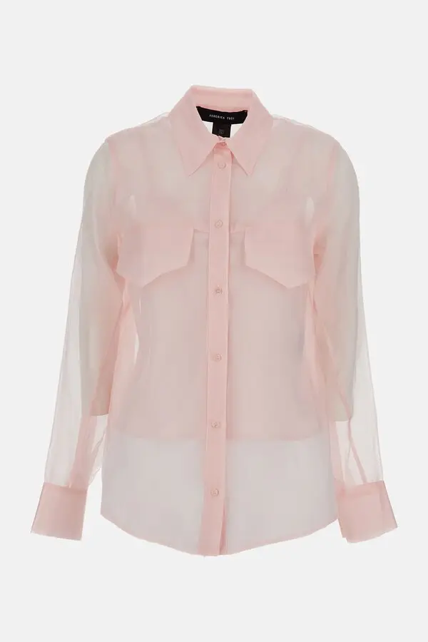Federica Tosi Silk Organza Shirt - Rosa