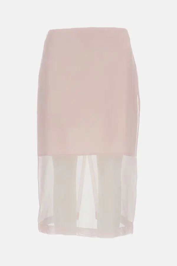 Federica Tosi Silk Organza Midi Skirt - Rose