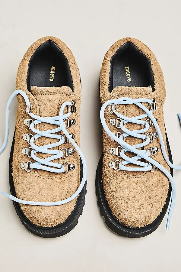 Maeve Lace-up Low Hiker Shoes - Tan