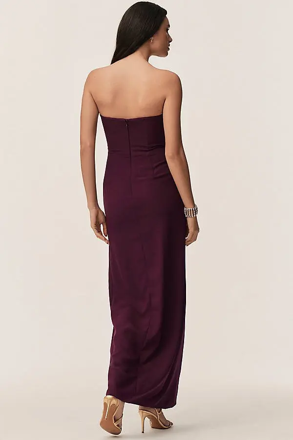 Dress The Population Strapless Sheath Maxi Dress