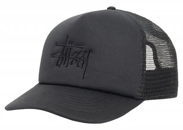 StÜssy Big Basic Trucker Cap - Shadow Black