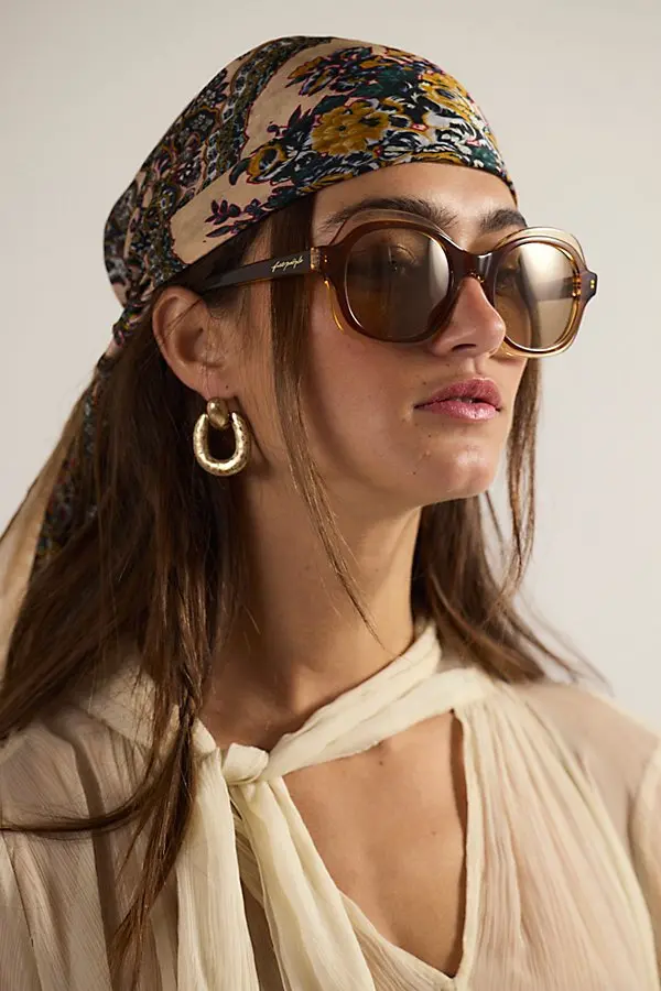 Free People See The Light Acetate Sunglasses - Cocoa/taupe