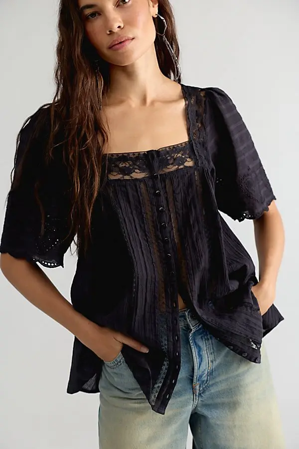 Free People Adore You Tunic - Black