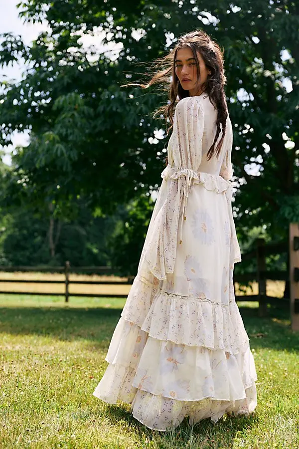 Free People Calypso Maxi Dress With Tiered Silhouette