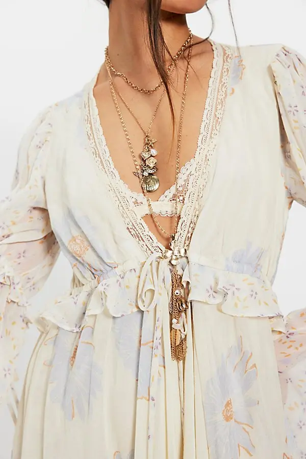 Free People Calypso Maxi Dress With Tiered Silhouette