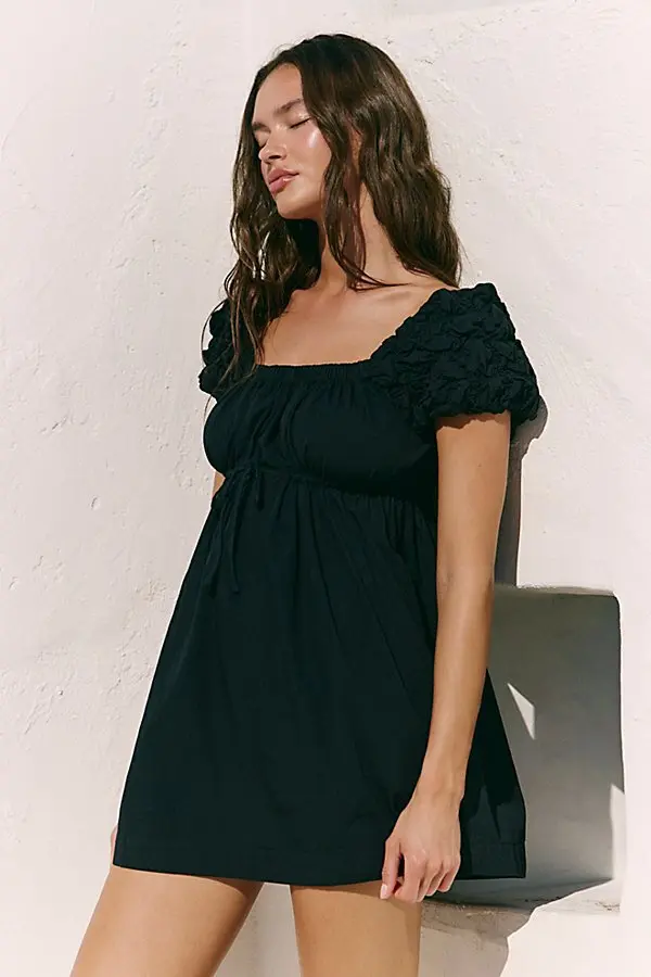 Free People Flaunt It Mini Dress - Black