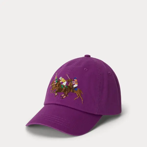 Ralph Lauren Triple-pony Twill Cap - Purple Dawn