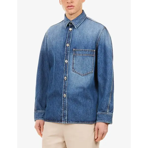 Givenchy Relaxed-fit Long-sleeves Denim Shirt