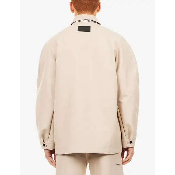 Givenchy Cotton-poplin Jacket With Brand Patch
