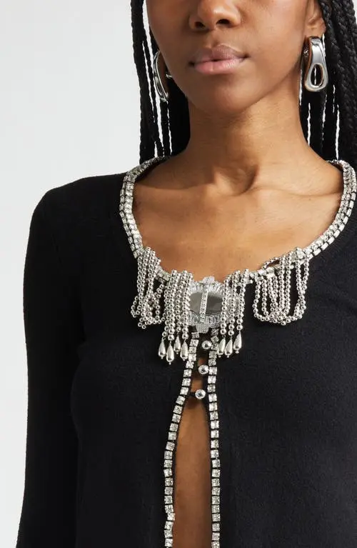 Rabanne Embellished Cutaway Cardigan