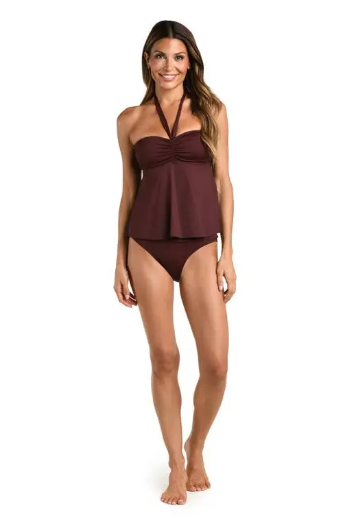 La Blanca Island Flyaway Tankini Top - Java