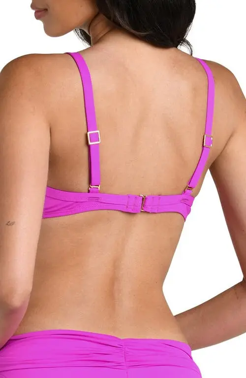 La Blanca Island Twist Front Underwire Bikini Top - Violet