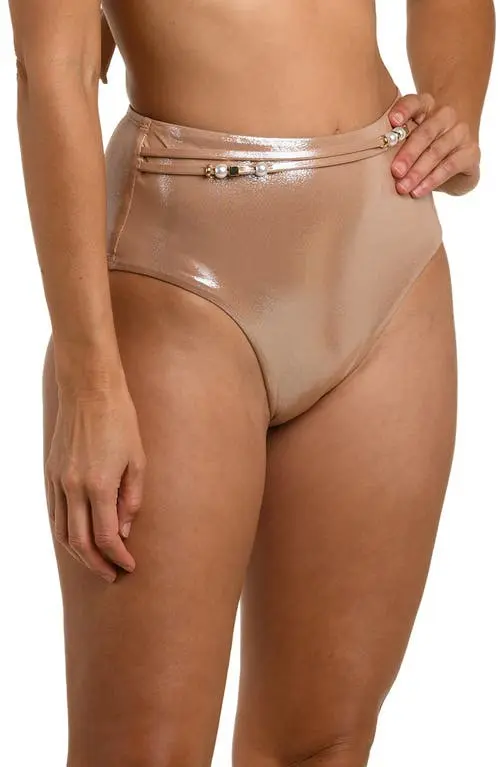 La Blanca Belted High-waist Bikini Bottom
