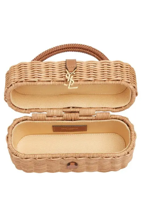 Saint Laurent Gaby Wicker Vanity Bag
