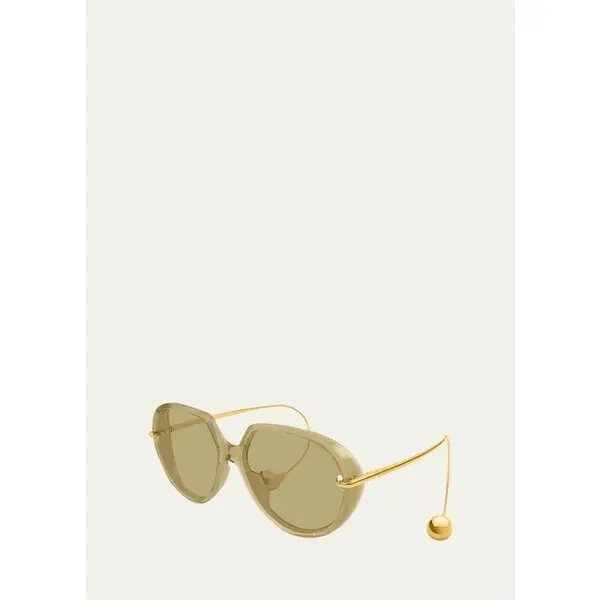 Bottega Veneta 60mm Round Sunglasses