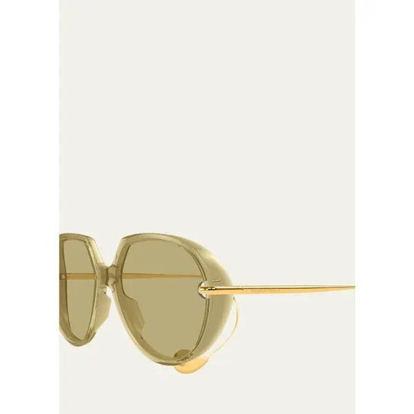 Bottega Veneta 60mm Round Sunglasses