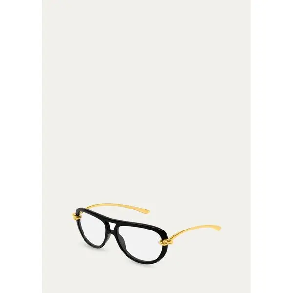 Bottega Veneta Knot Aviator Sunglasses - Black