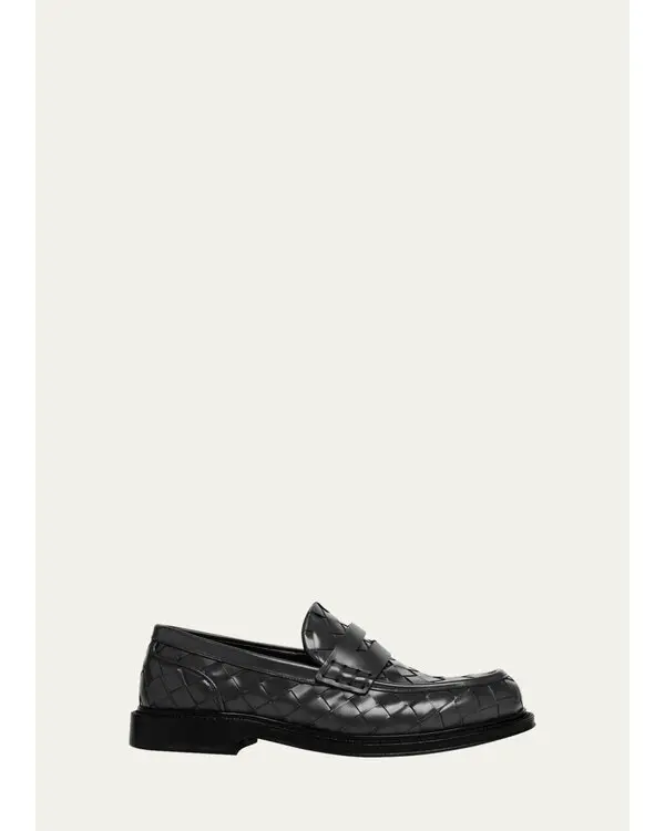 Bottega Veneta James Intrecciato Leather Loafers - Nero