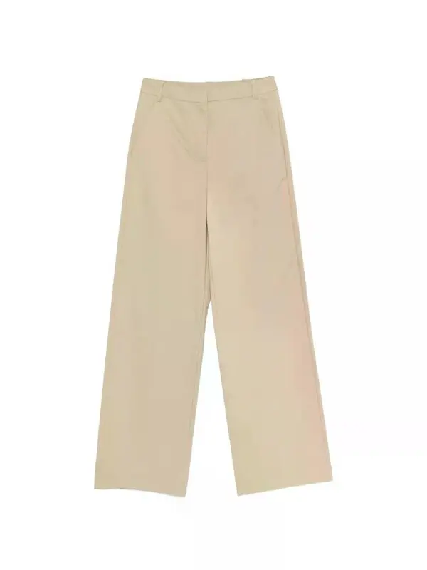 Patrizia Pepe Logo-detail Trousers - Neutrals