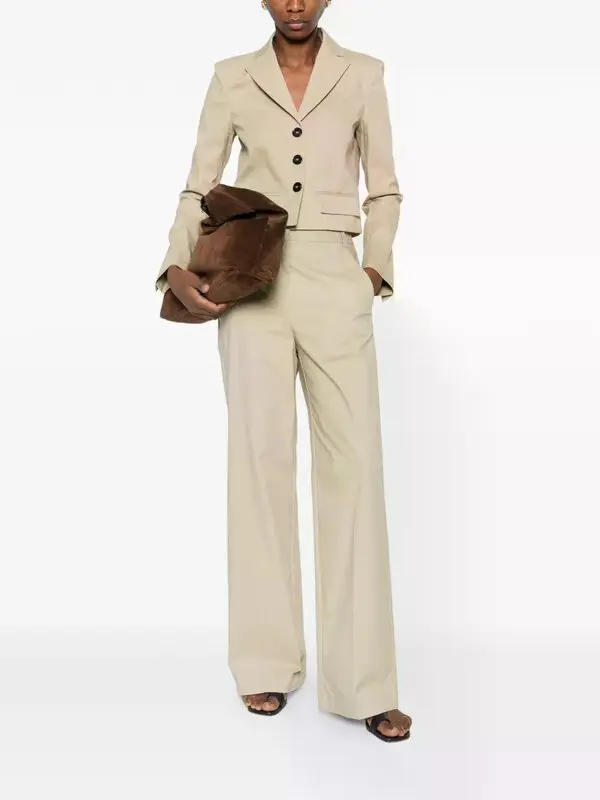 Patrizia Pepe Logo-detail Trousers - Neutrals