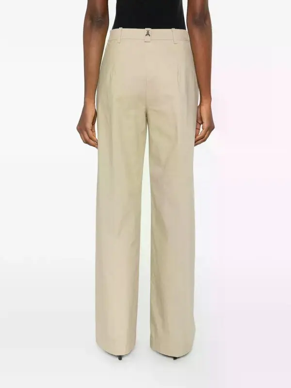 Patrizia Pepe Logo-detail Trousers - Neutrals