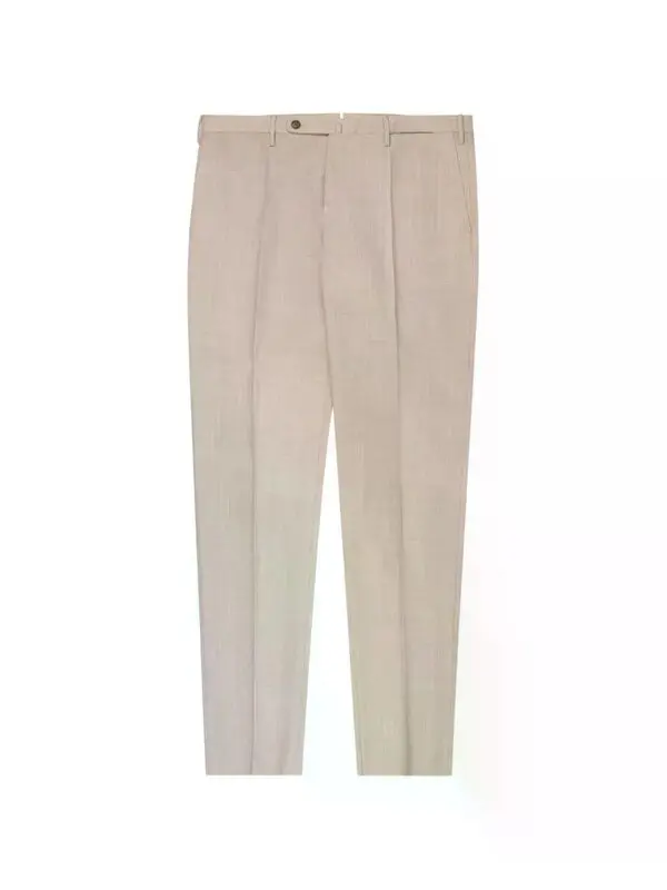 Incotex Pleated Wool Trousers - Neutrals