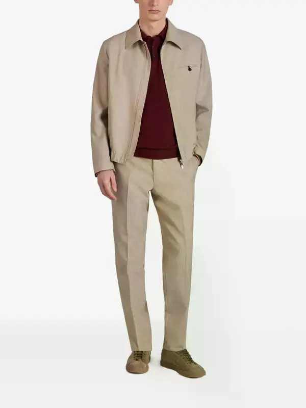 Incotex Pleated Wool Trousers - Neutrals