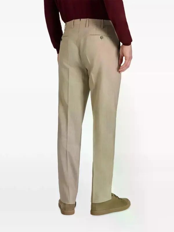 Incotex Pleated Wool Trousers - Neutrals