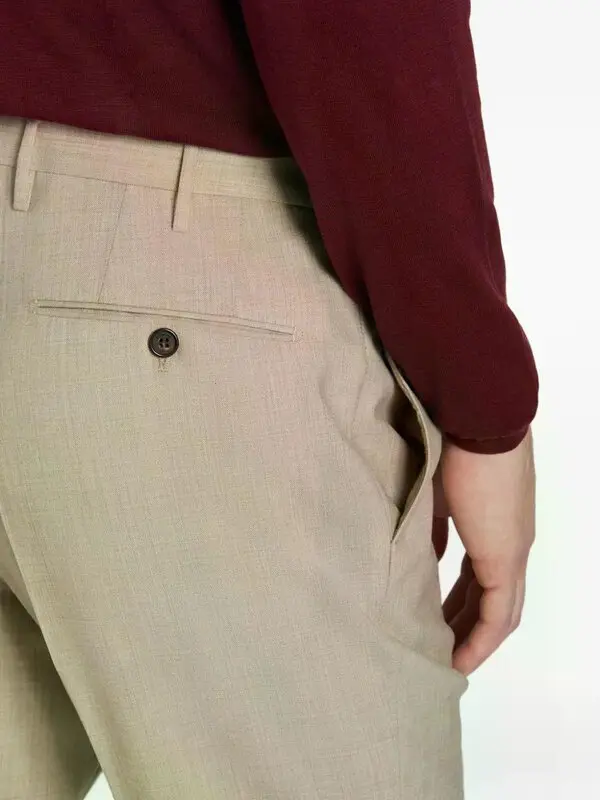 Incotex Pleated Wool Trousers - Neutrals