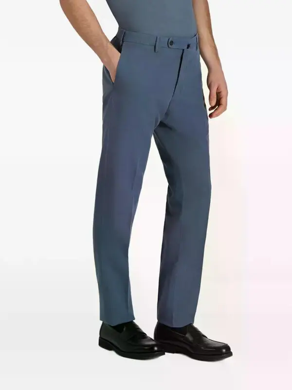 Incotex Chinolino Buttoned Trousers - Blue