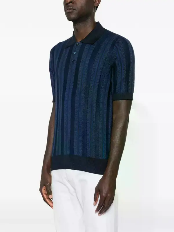 Brunello Cucinelli Patterned Short-sleeve Polo Shirt