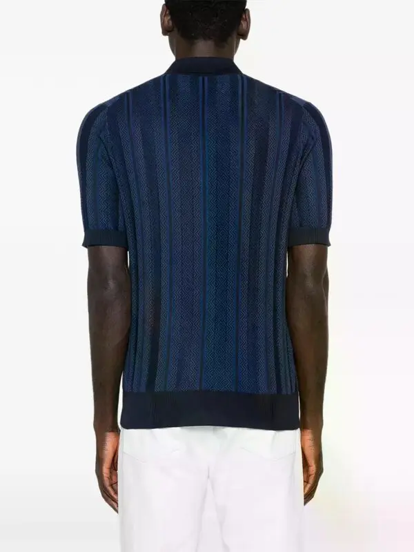 Brunello Cucinelli Patterned Short-sleeve Polo Shirt