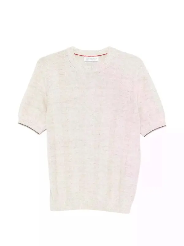 Brunello Cucinelli Ribbed Knit Short-sleeve T-shirt