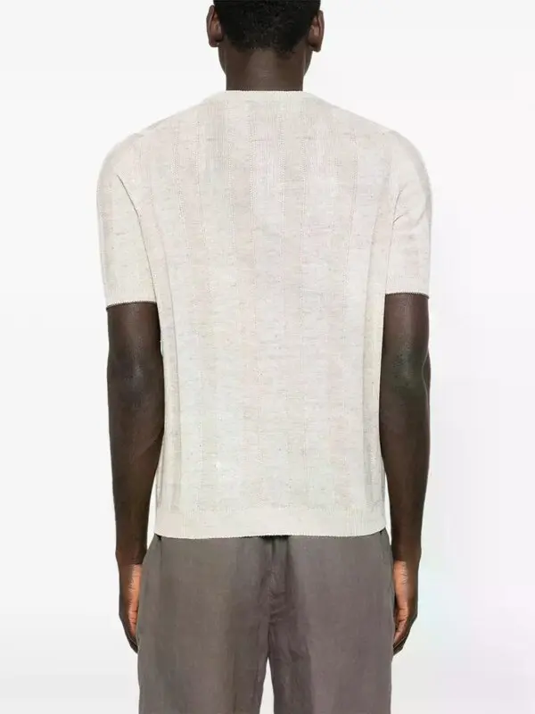 Brunello Cucinelli Ribbed Knit Short-sleeve T-shirt