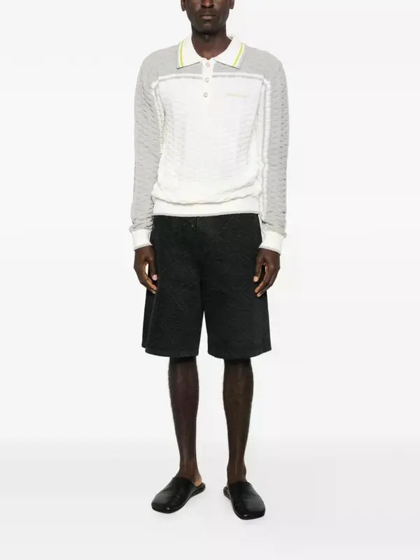 Casablanca Laser Monogram Denim Shorts