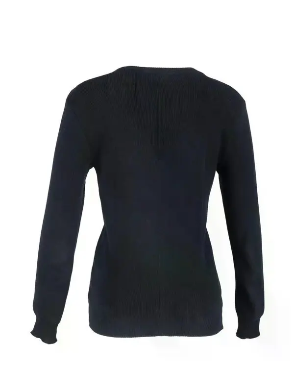 Balmain Button Detail Knit Sweater - Blue
