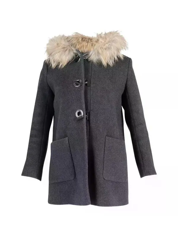 Sandro Hooded Fur-trimmed Coat