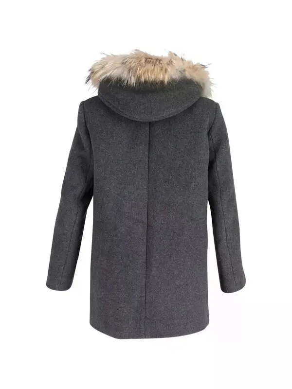 Sandro Hooded Fur-trimmed Coat