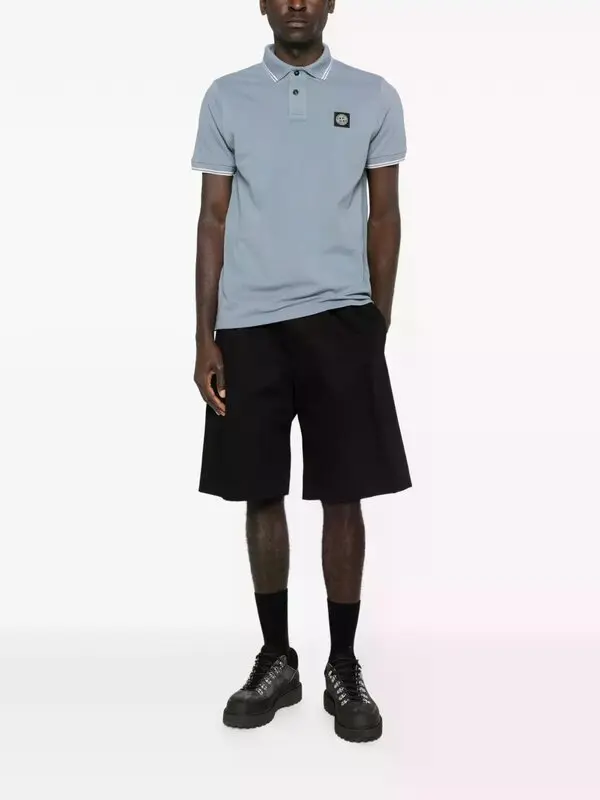 Stone Island Short-sleeve Polo Shirt - Blue