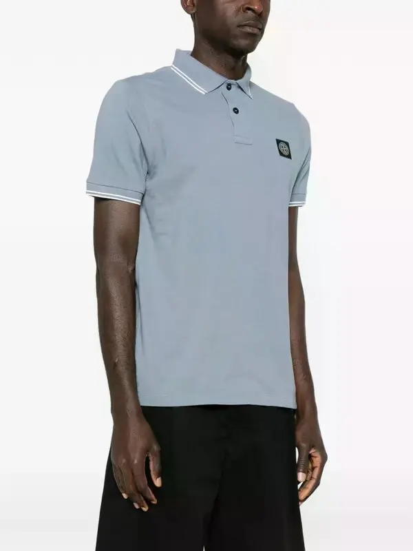 Stone Island Short-sleeve Polo Shirt - Blue