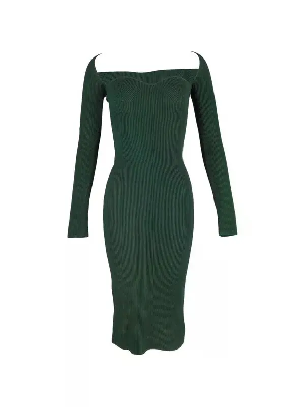 Khaite Beth Ribbed-knit Midi Dress