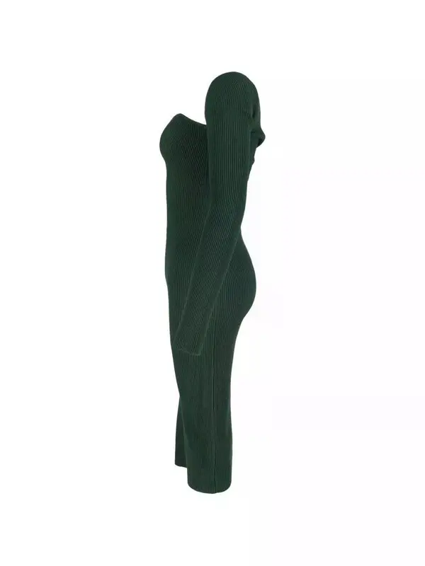 Khaite Beth Ribbed-knit Midi Dress