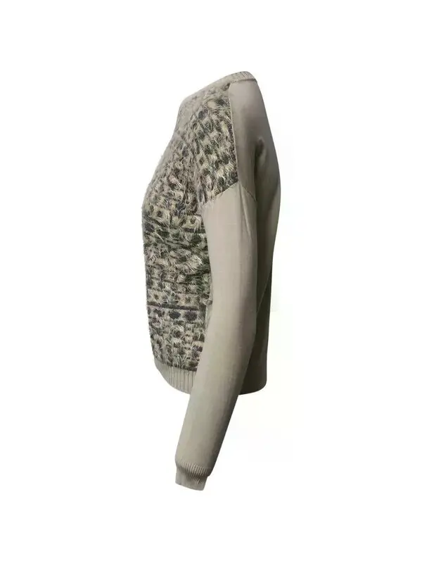 Max Mara Paneled Crew-neck Sweater