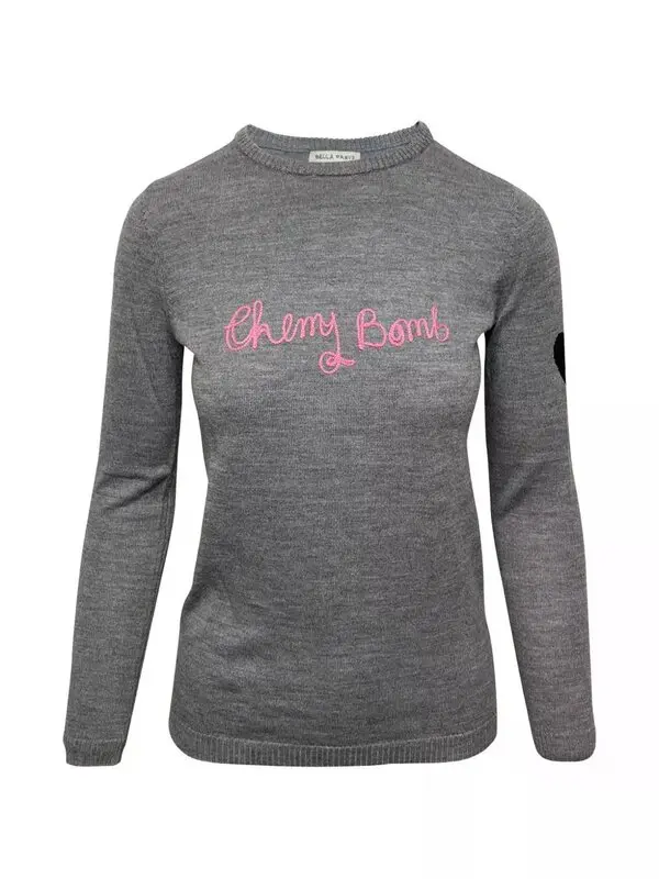 Bella Freud Embroidered Crew-neck Sweater