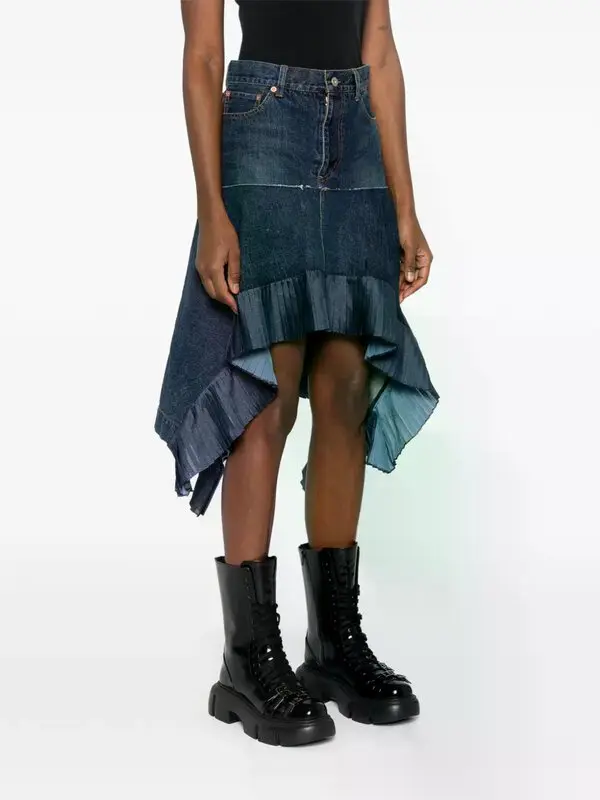 Sacai Asymmetric Denim Skirt - Blue