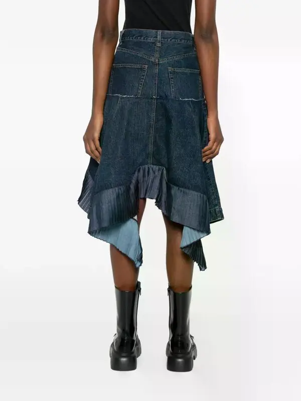 Sacai Asymmetric Denim Skirt - Blue